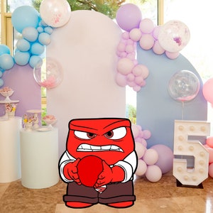 Inside Out Theme Cutout, Anger Cutout Party Decoration Theme Baby ...