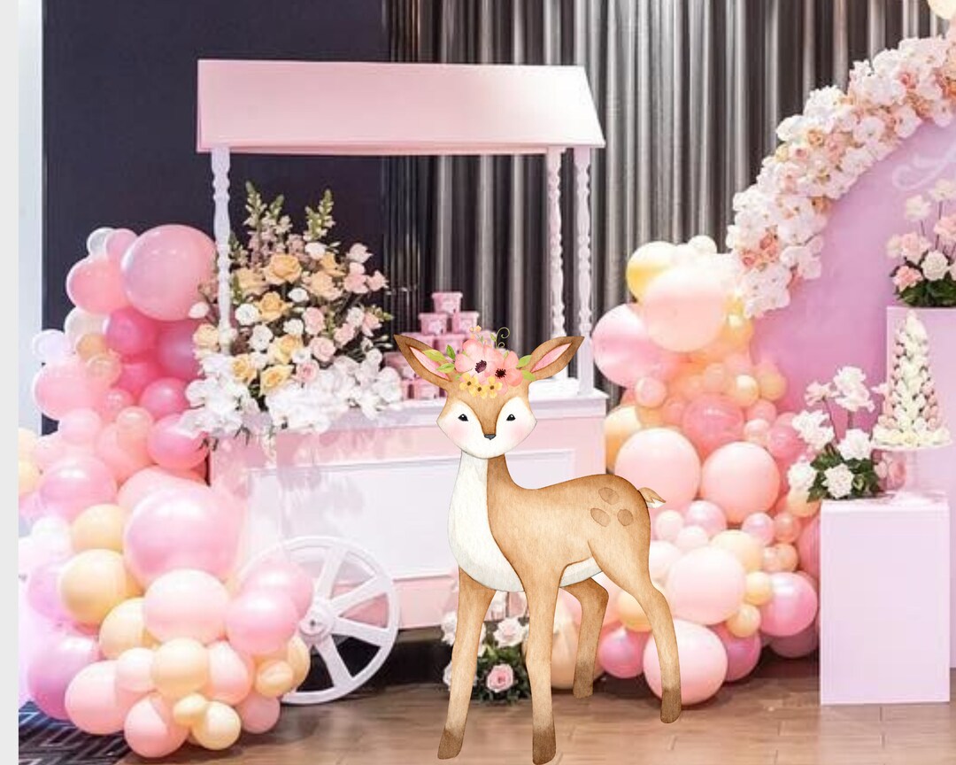 Forest Animal Deer Cutout, Backdrop Decor, Woodland Animal Deer Party ...