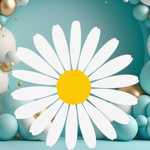 Groovy Daisies Decor Backdrops, 2 Daisies Cutout Decor Printable ...