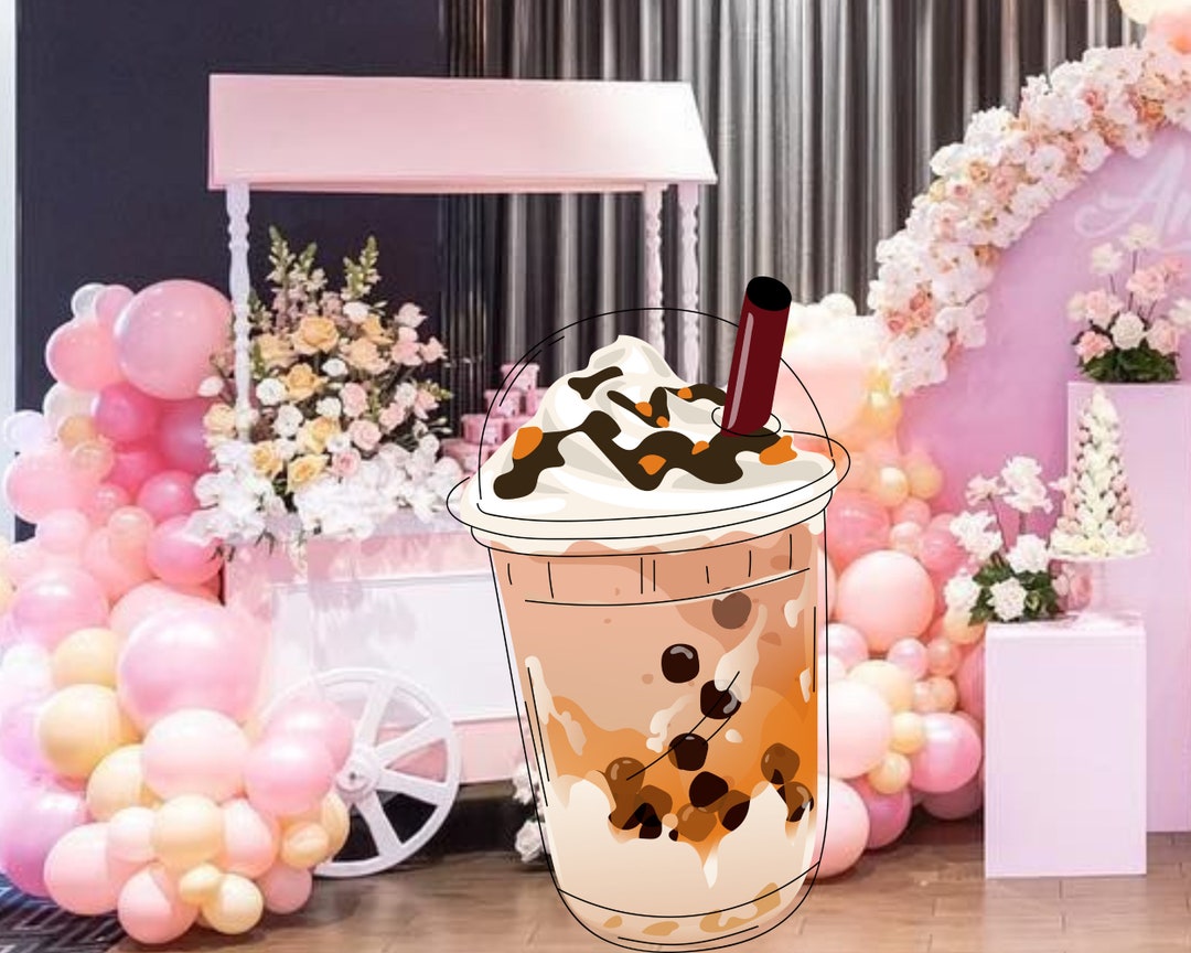 Bubble Tea Cutout, Bubble Tea Cutout Decor, Bubble Tea Party Decoration ...