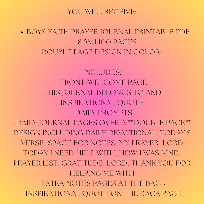 Kids Prayer Journal Printable Pdf Faith Journal for Girls Kids ...