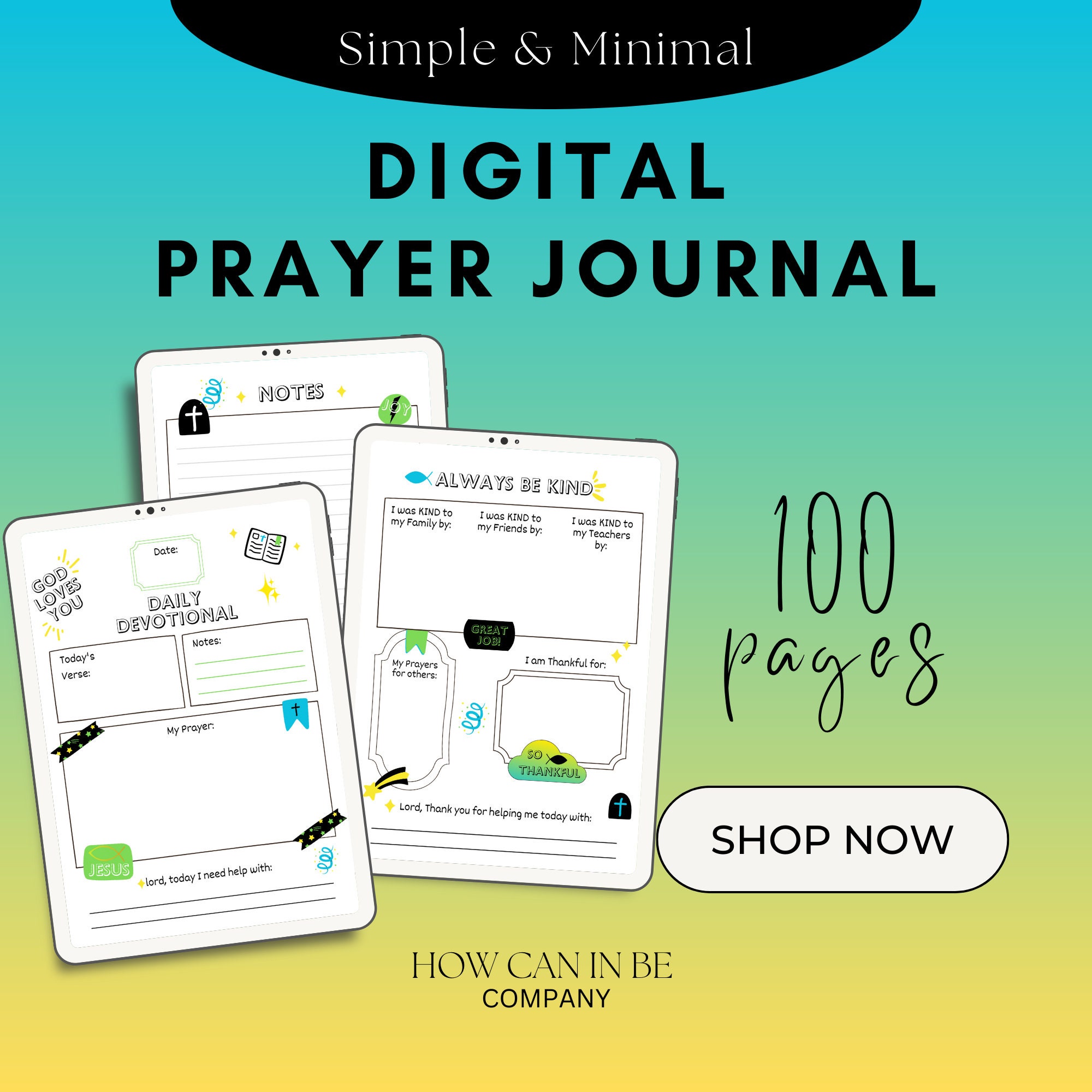 Kids Prayer Journal Printable: Faith Devotional for Children (PDF) - Etsy