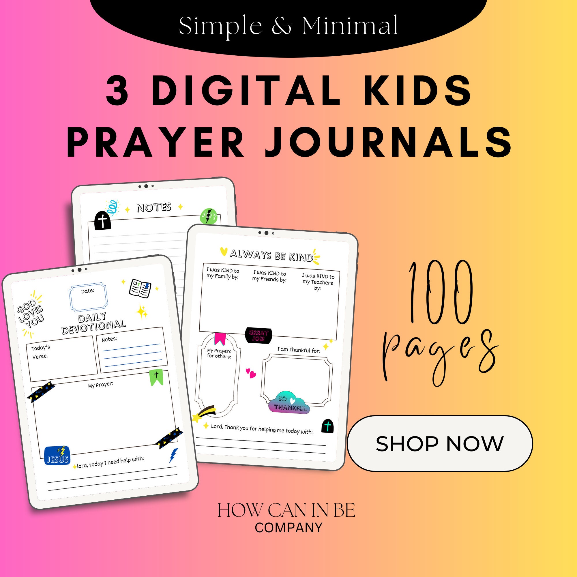 Kids Prayer Journal Printable Bundle: Faith Devotional (PDF) - Etsy
