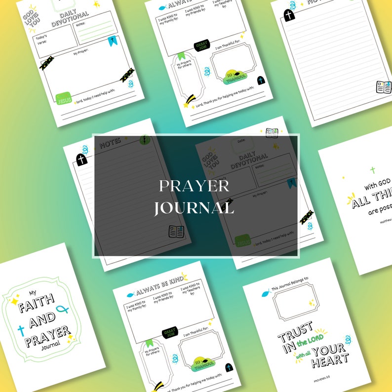 Kids Prayer Journal Printable: Faith Devotional for Children (PDF) - Etsy