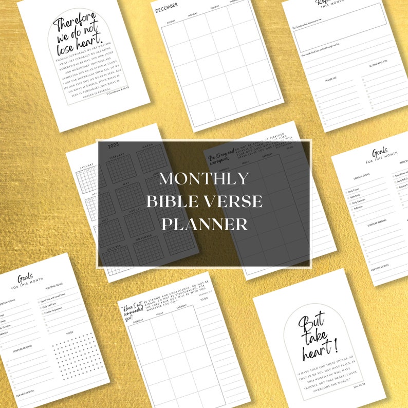 Undated Bible Verse Planner Christian Planner for Women Inspirational ...