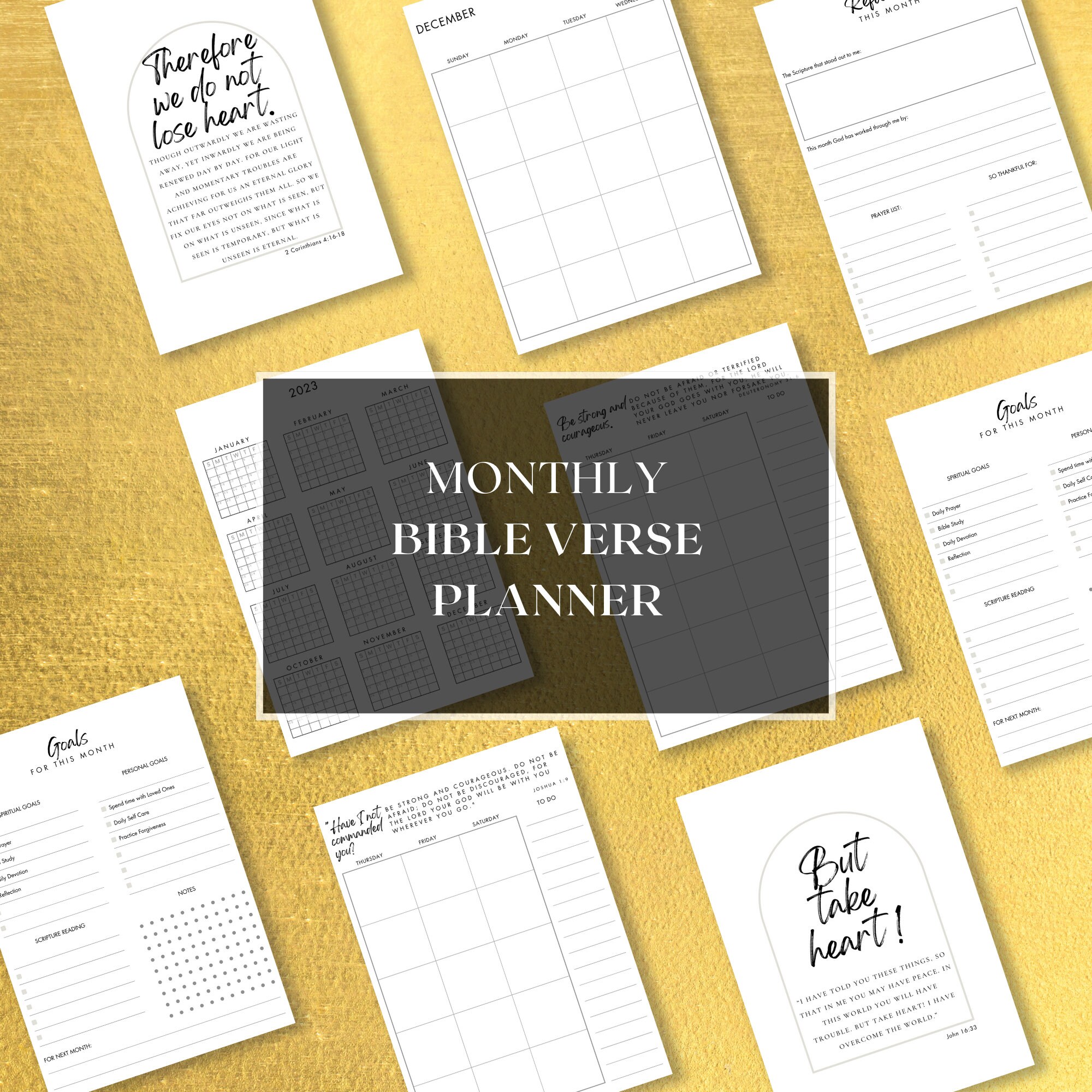 Undated Bible Verse Planner Christian Planner for Women Inspirational ...