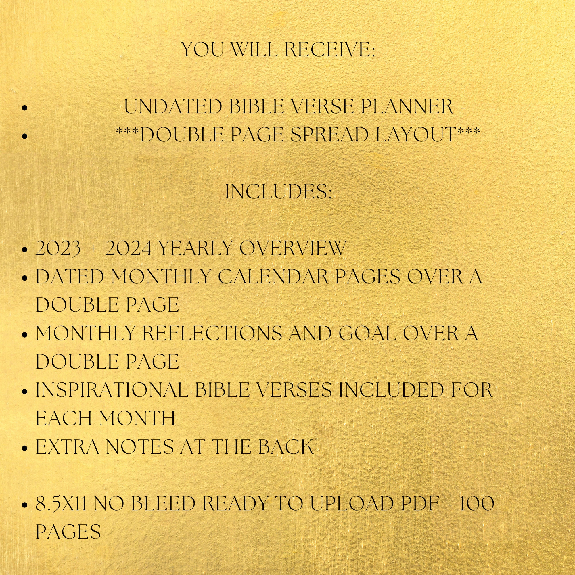 Undated Bible Verse Planner Christian Planner for Women - Etsy