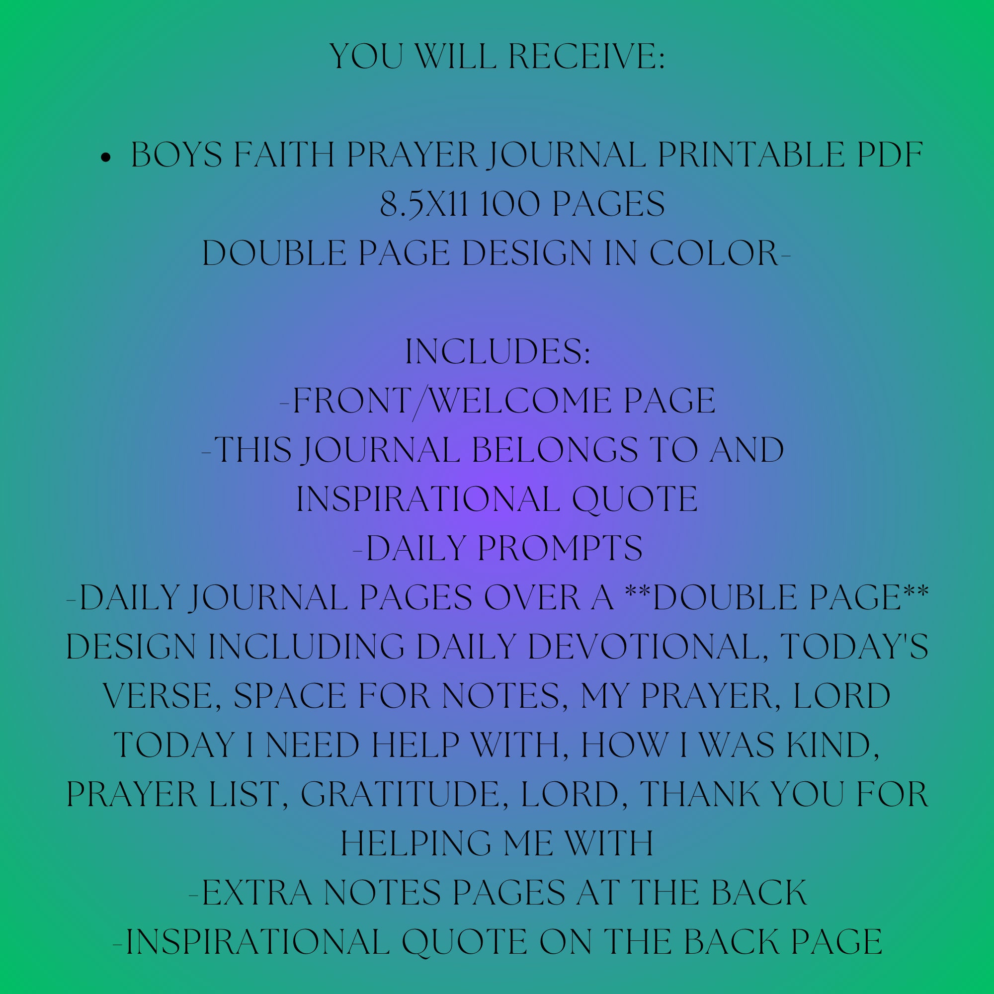 Kids Prayer Journal Printable Pdf Faith Journal for Boys Kids ...