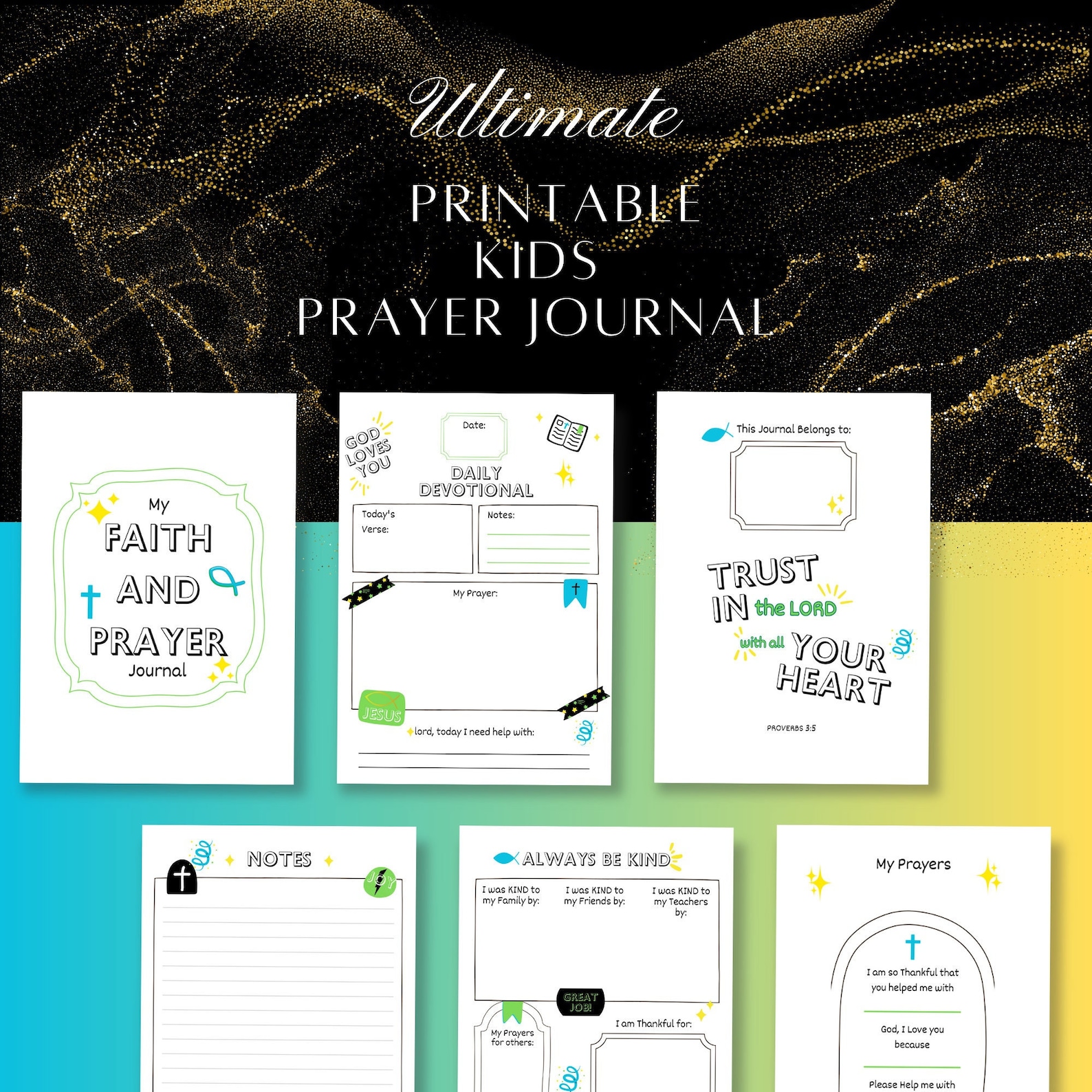 Kids Prayer Journal Printable: Faith Devotional for Children (PDF) - Etsy