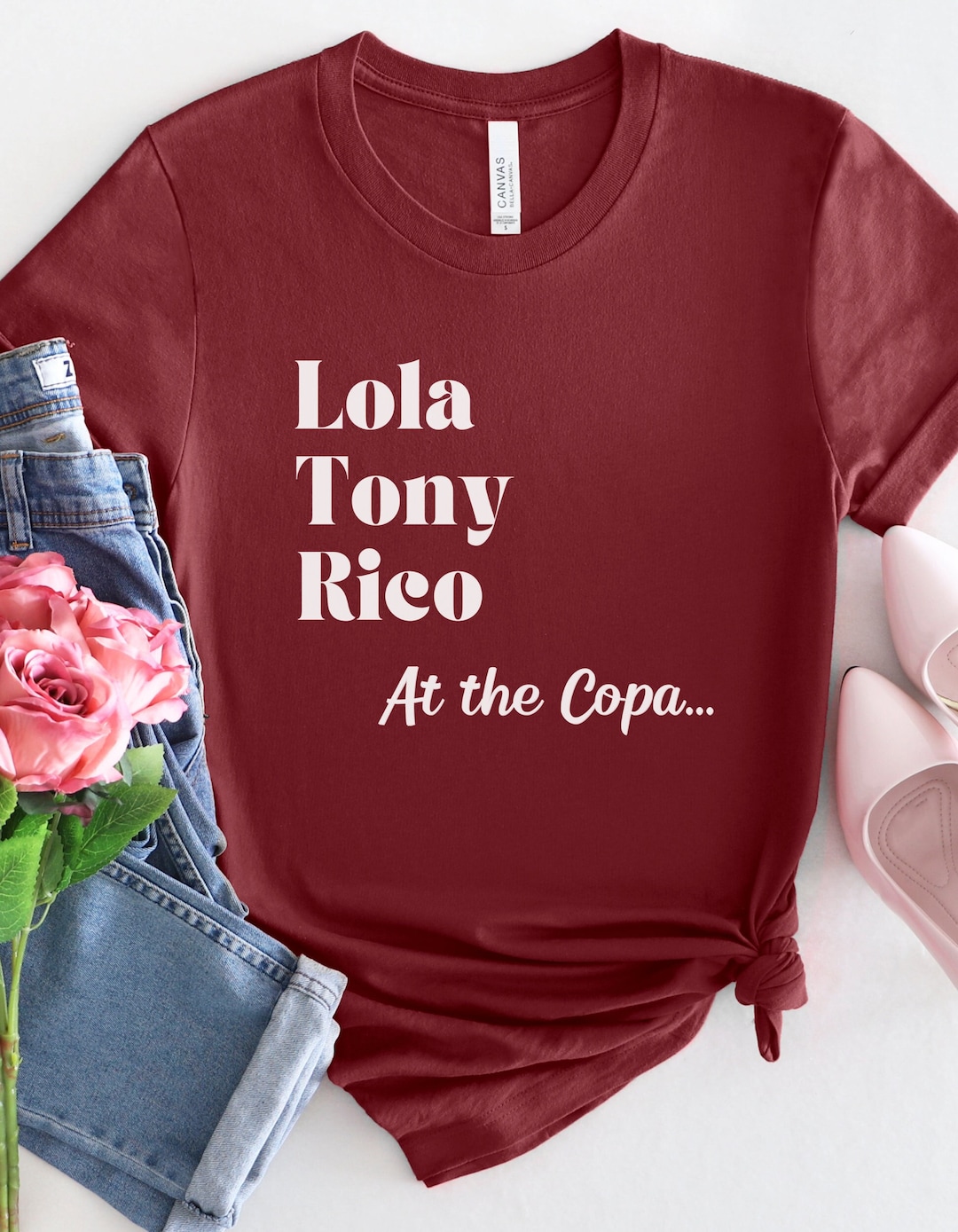 Copacabana Shirt, Fanilow Fan Tee, Lola Tony Rico Tee, Copa Song Lyrics, Retro Music Fashion ...