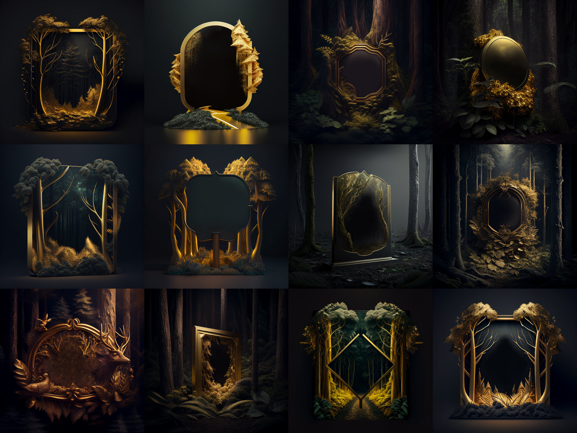 12 Dark Forest Signs, Free Commercial Use, Modern, Digital Art, Wall ...