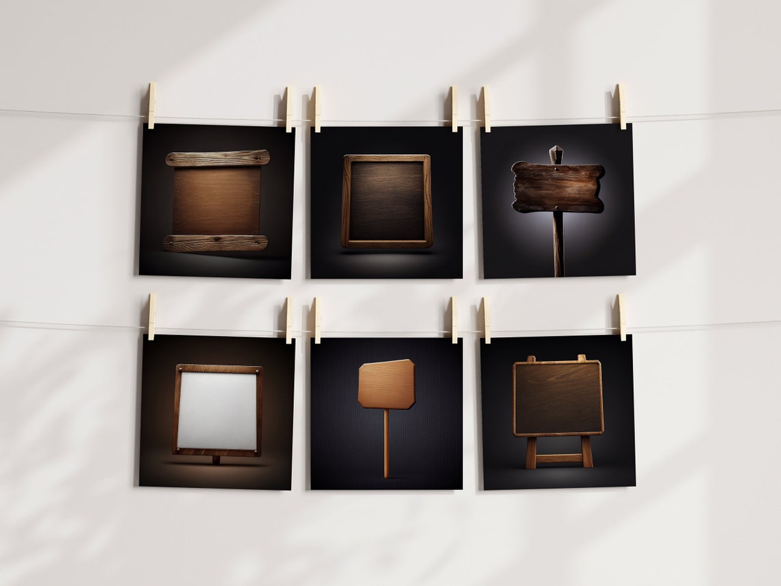 12 Wooden Signs Clipart, Free Commercial Use, Clipart, Digital Art ...