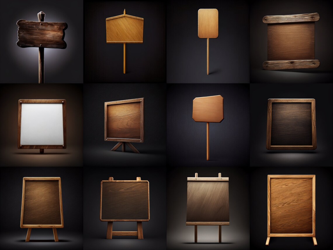 12 Wooden Signs Clipart, Free Commercial Use, Clipart, Digital Art ...