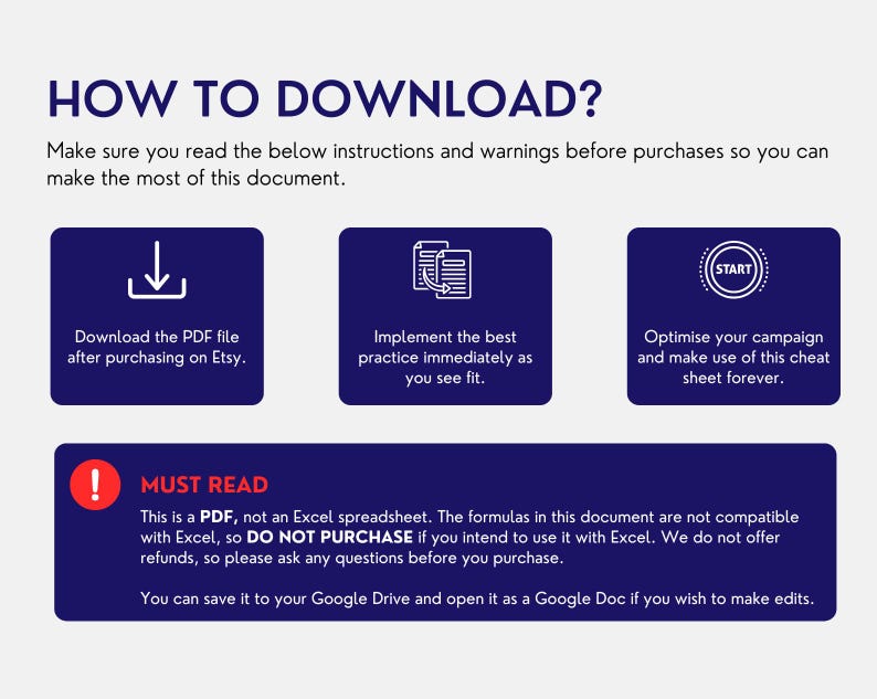 Facebook Ads Cheat Sheet - Facebook Ads Tips to Improve Campaign Performance - Facebook Ads ...