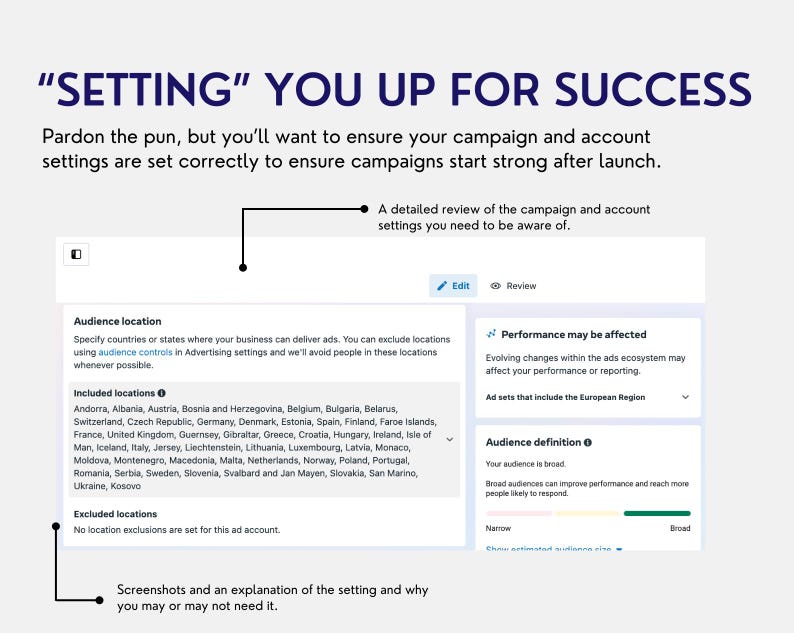 Facebook Ads Cheat Sheet: Campaign Tips & Optimization (PDF) - Etsy