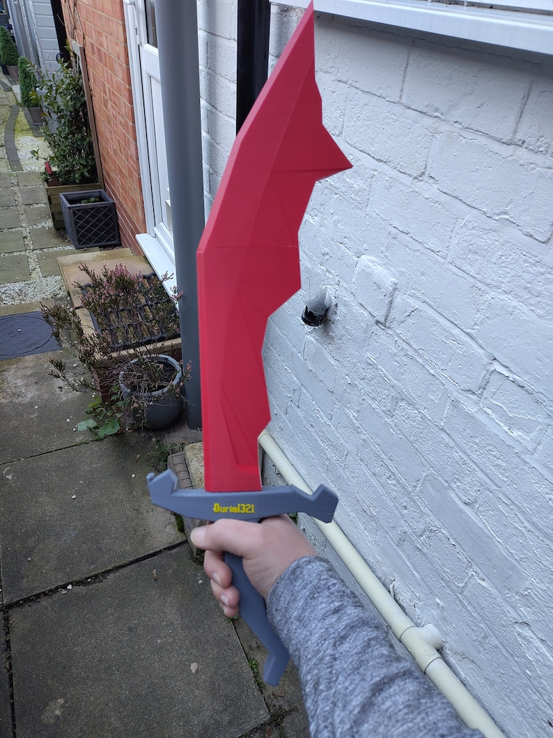 OSRS Inspired Dragon Scimitar With Personalised RS Name Extruded Into ...