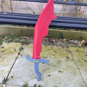 OSRS Inspired Dragon Scimitar With Personalised RS Name Extruded Into ...