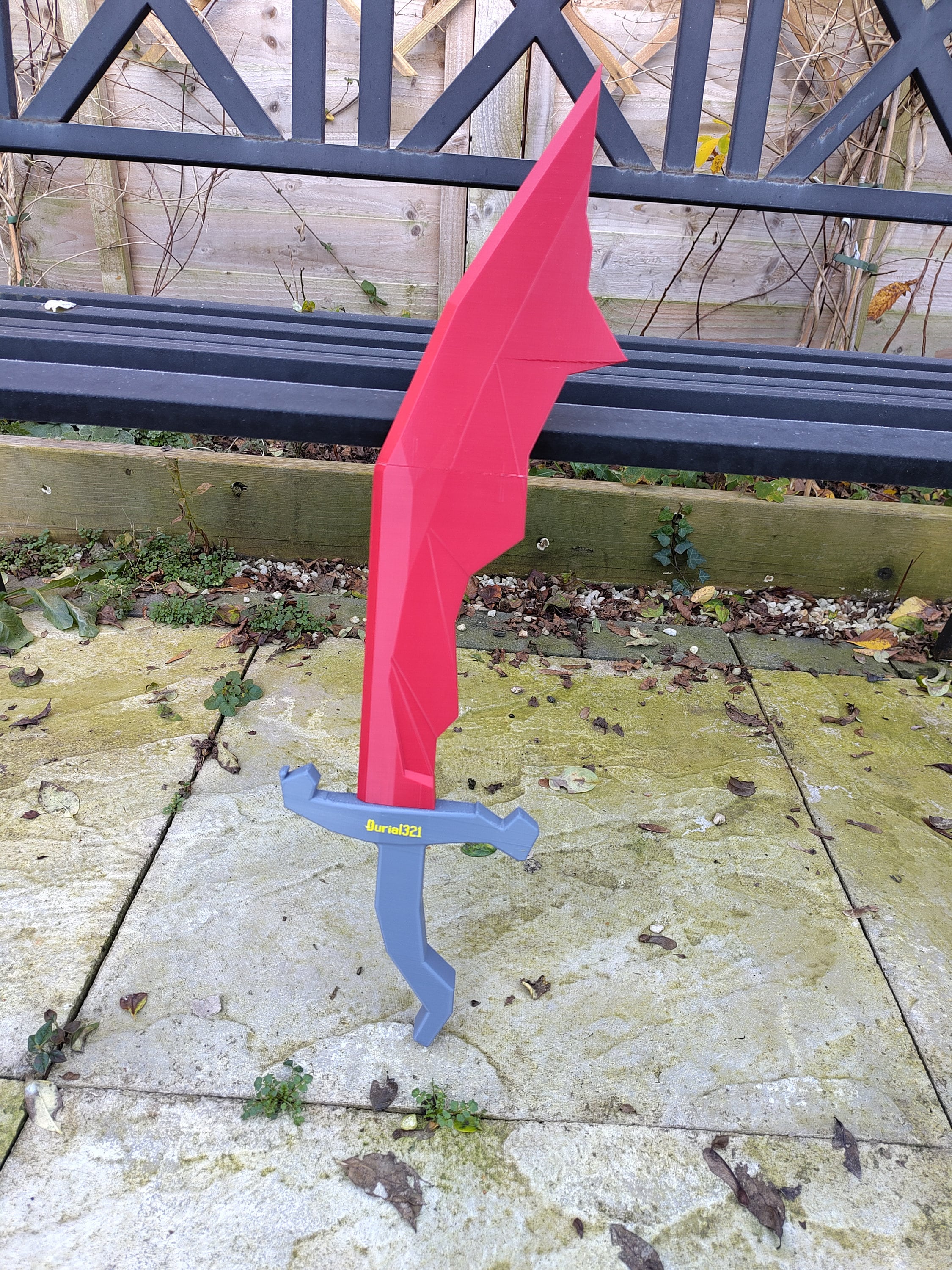OSRS Inspired Dragon Scimitar With Personalised RS Name Extruded Into ...