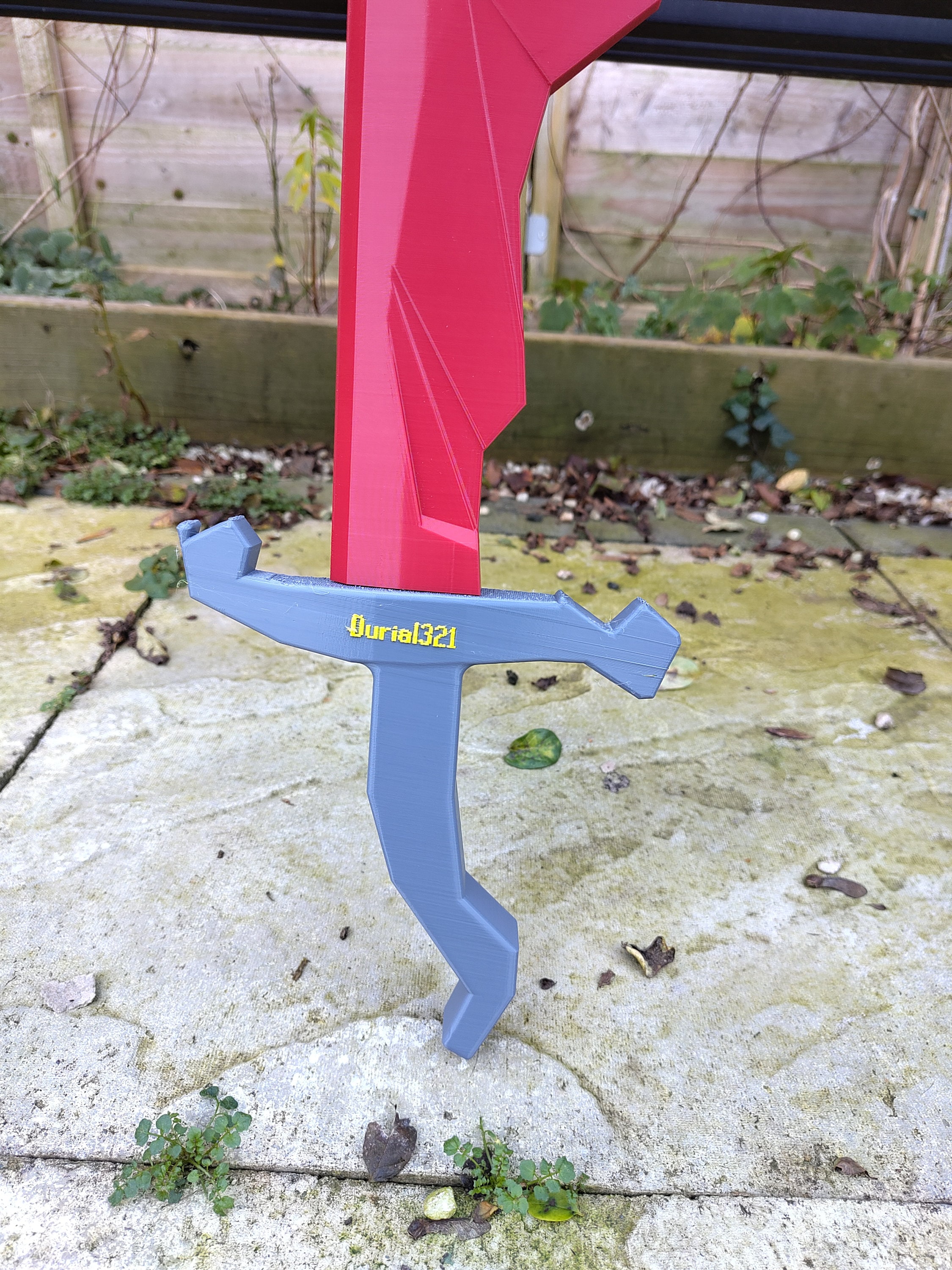 OSRS Inspired Dragon Scimitar With Personalised RS Name Extruded Into ...
