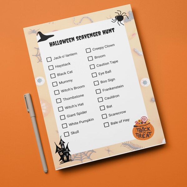 Halloween Scavenger Hunt - Etsy