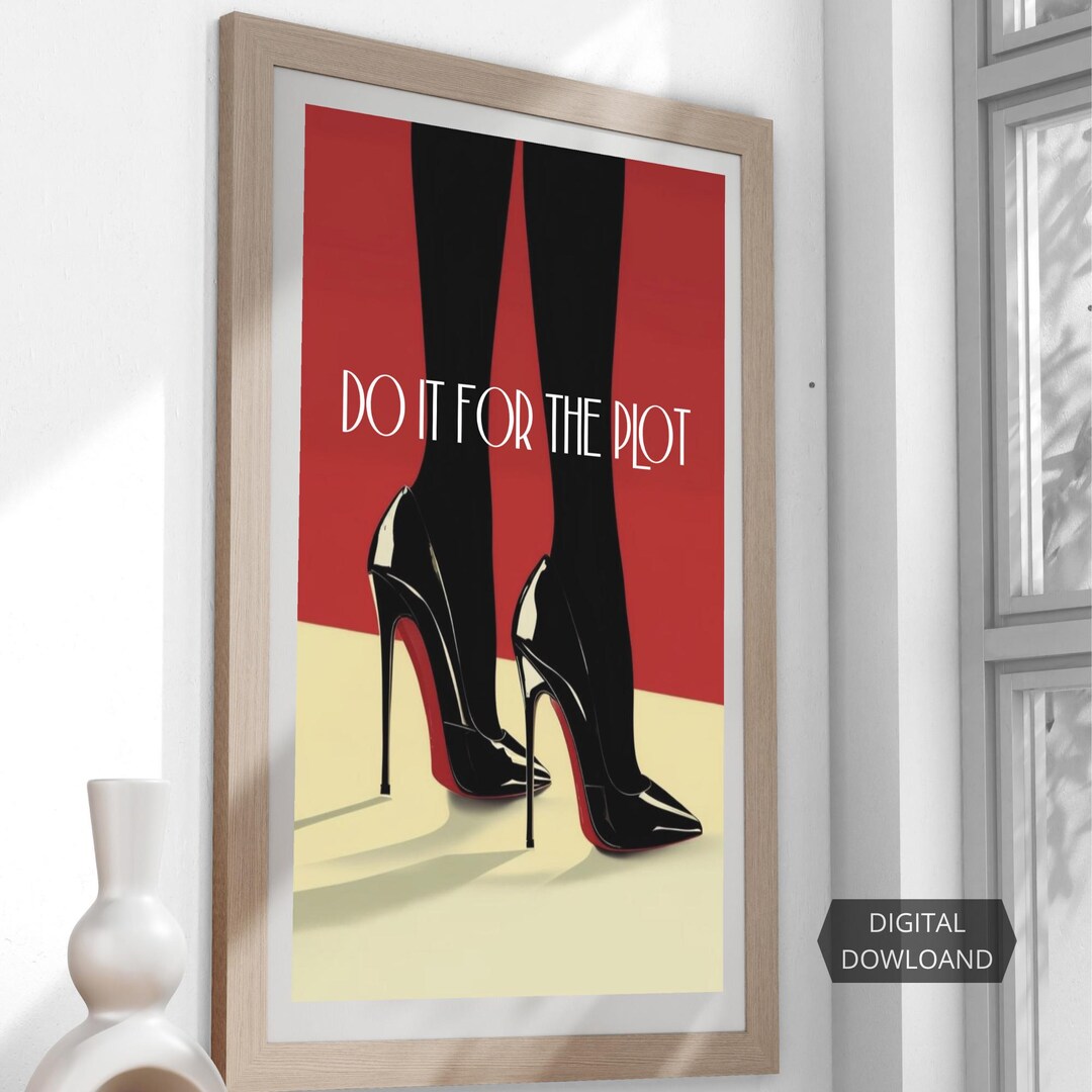 Heels Poster Art Wall Print Vintage High Heels Wall Decor Bold Poster ...