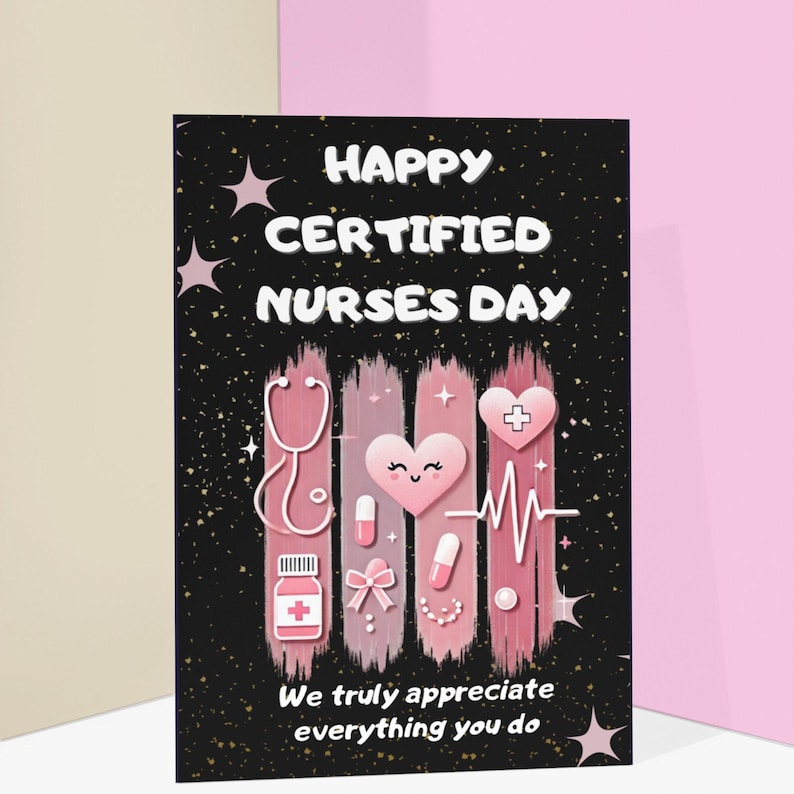 Happy Certified Nurses Day Printable Card Certified Nurses Day Coquette ...