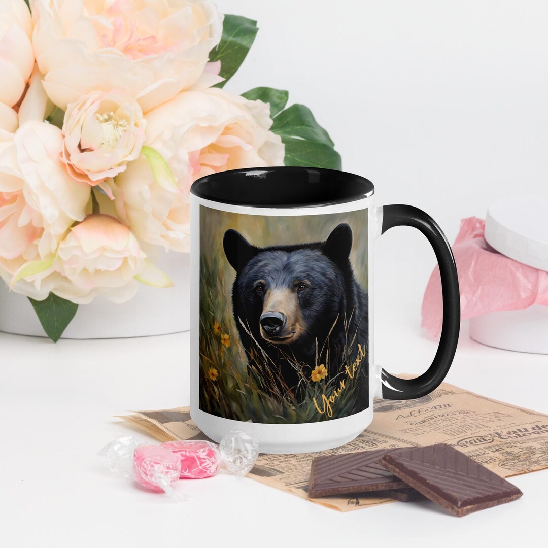 Black Bear Mug, Bear Mug, Wildlife Mug, Unique Gift - Etsy