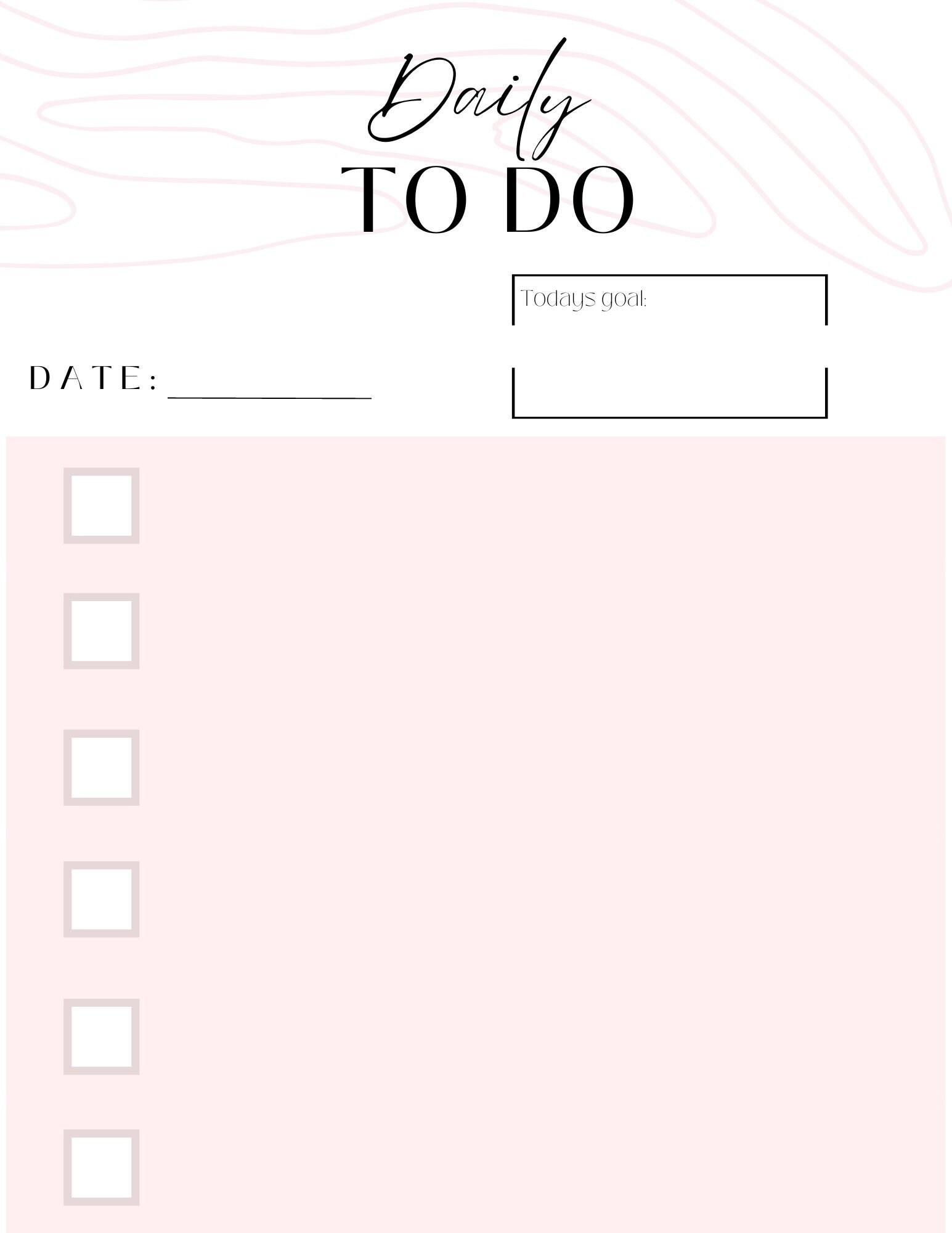 Daily To-do List Template - Etsy