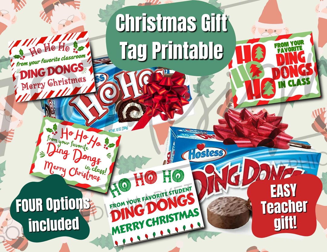 Funny Christmas Printable | "ho Ho Ho From Ding Dongs" | Gift Tags From ...