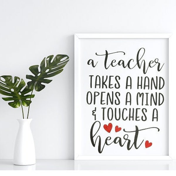 Teacher Takes a Hand - Etsy