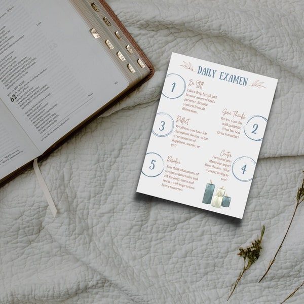 Daily Examen Prayer Card - Etsy