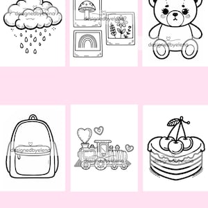 Cute Bold and Easy Coloring Pages, Aesthetic and Groovy Printable ...