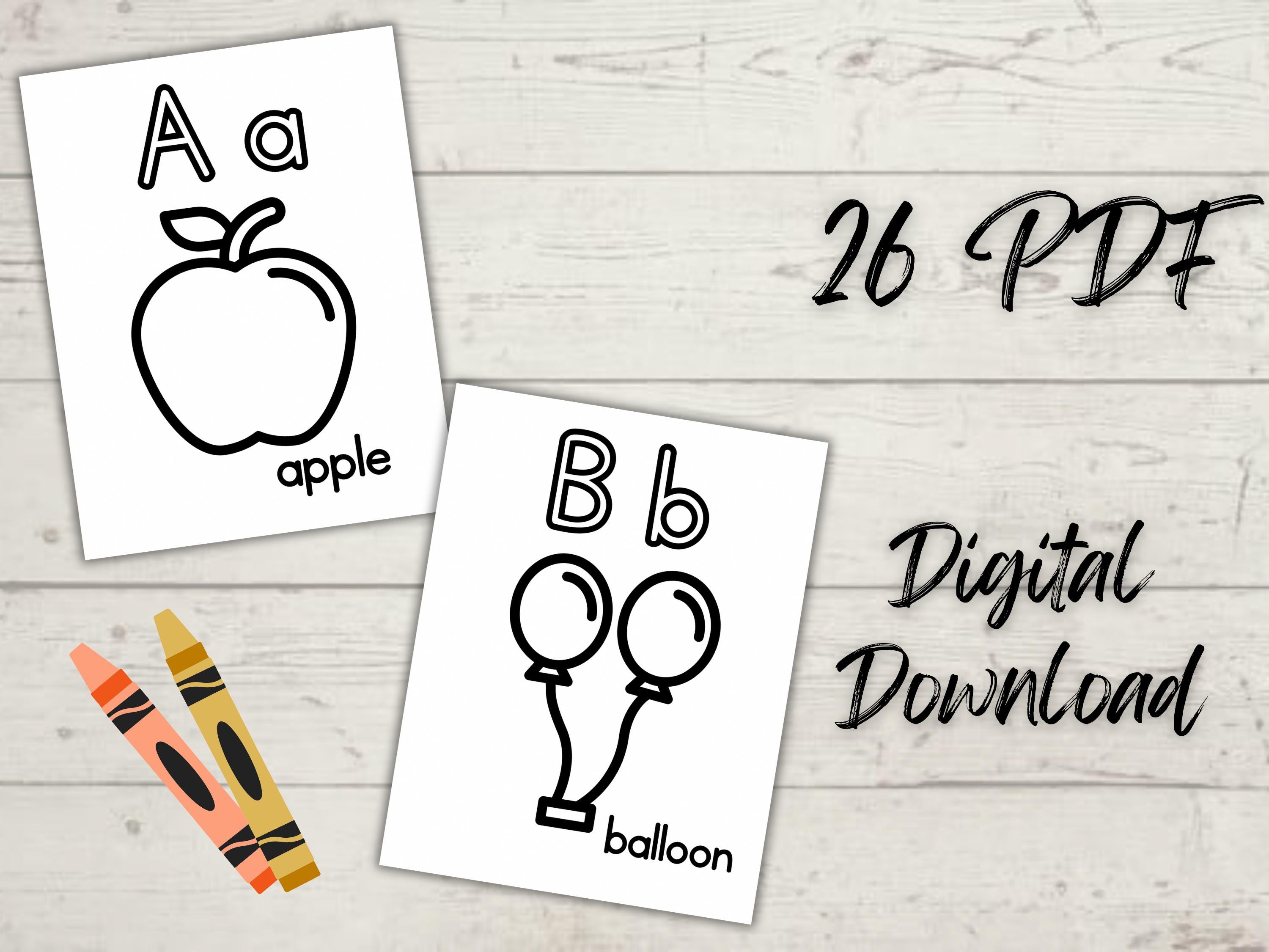 ABC Alphabet Coloring Pages, Printable Kids Coloring Sheet, Classroom ...