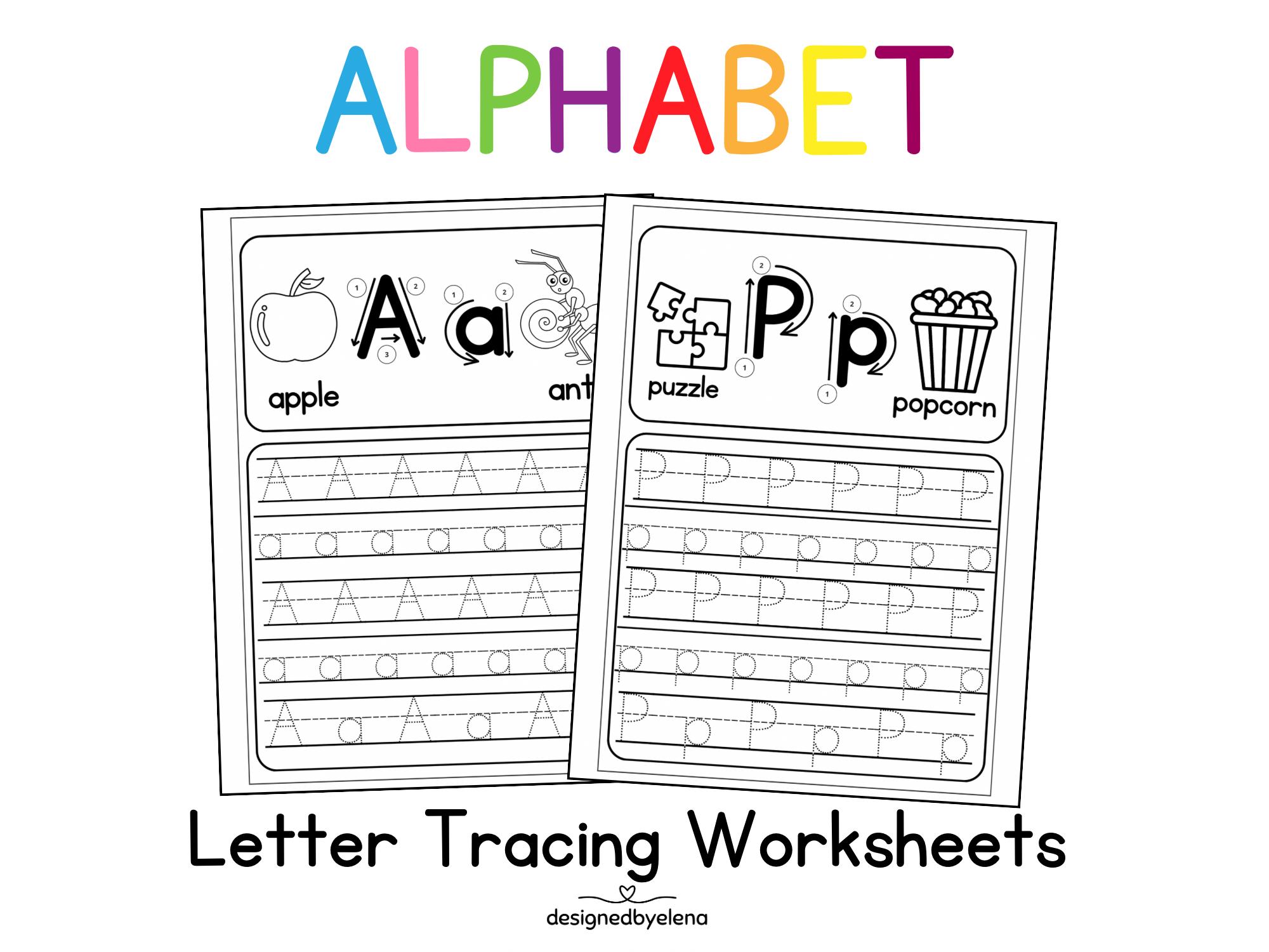ABC Phonics Tracing Worksheets – A to Z Printable Alphabet Tracing for ...