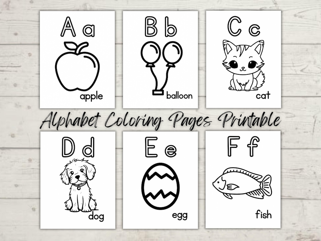 ABC Alphabet Coloring Pages, Printable Kids Coloring Sheet, Classroom ...