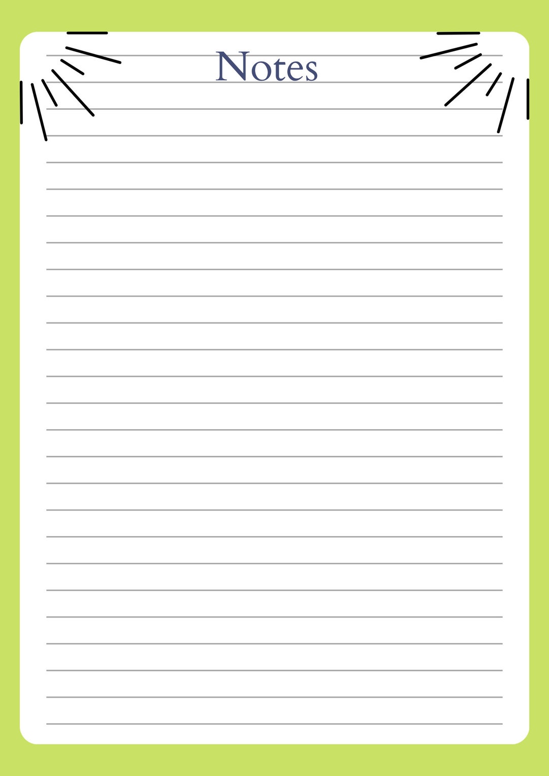 Notes, Digital Print, Digital Planner, Downloadable Planner - Etsy