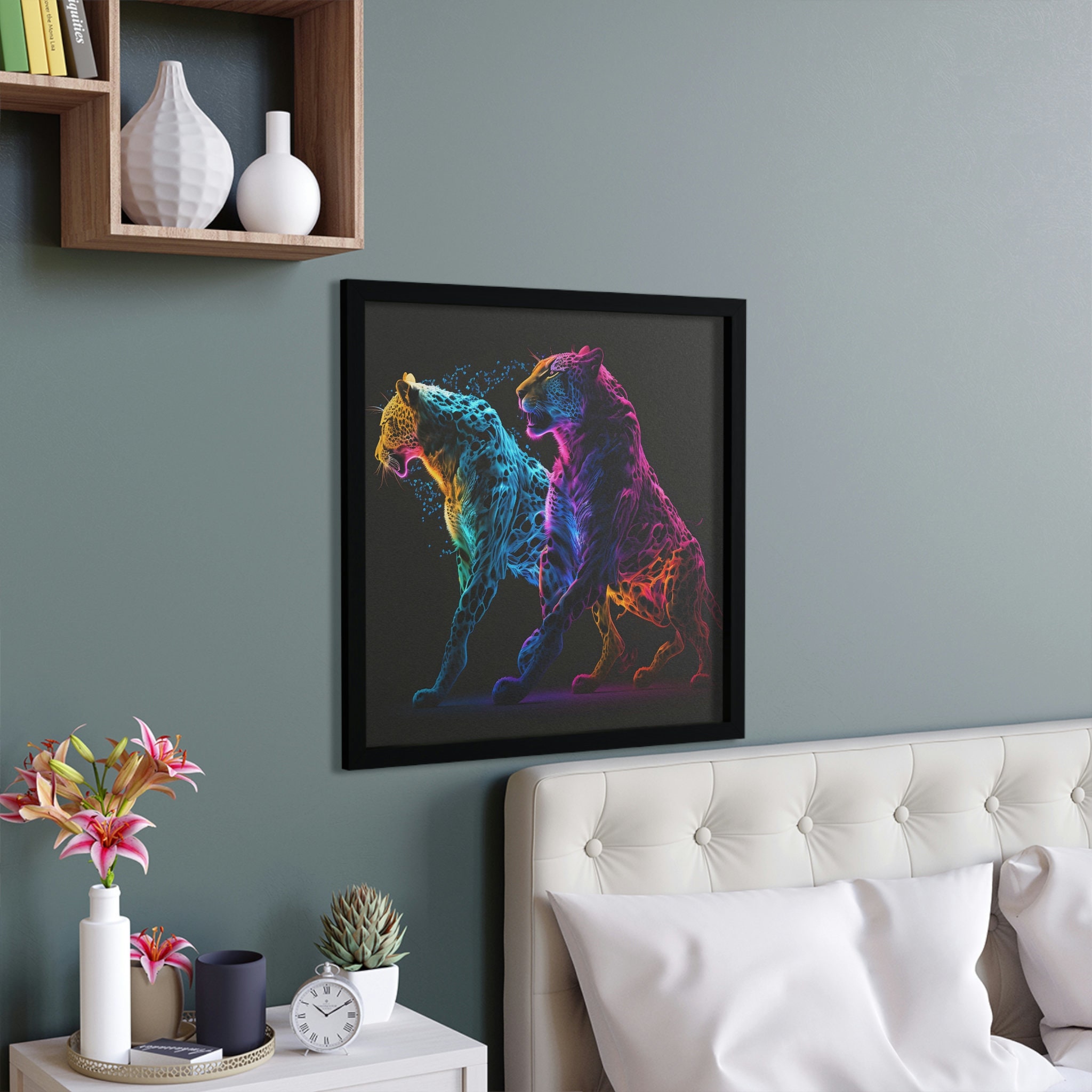 Framed Cheetah Poster - Etsy