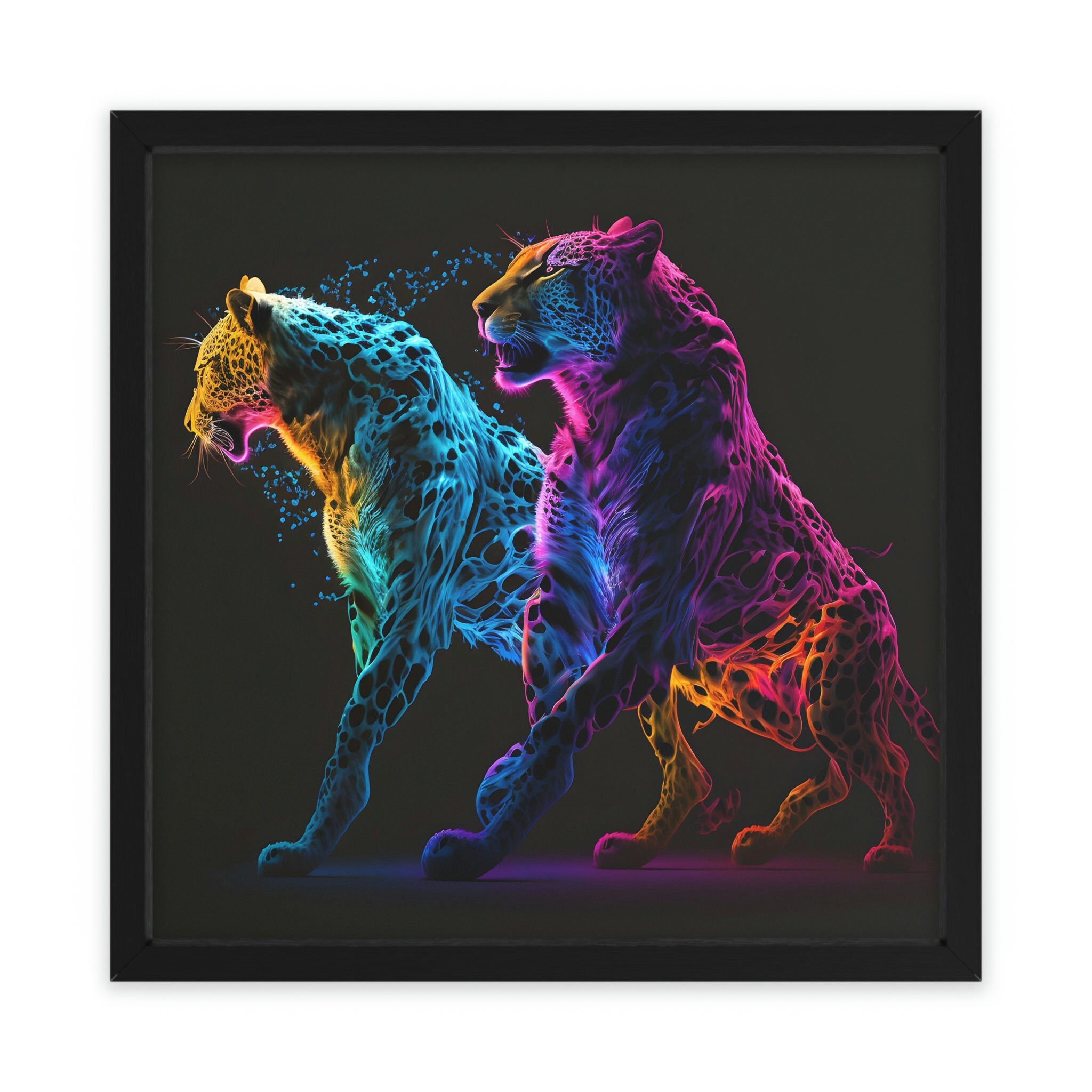 Framed Cheetah Poster - Etsy