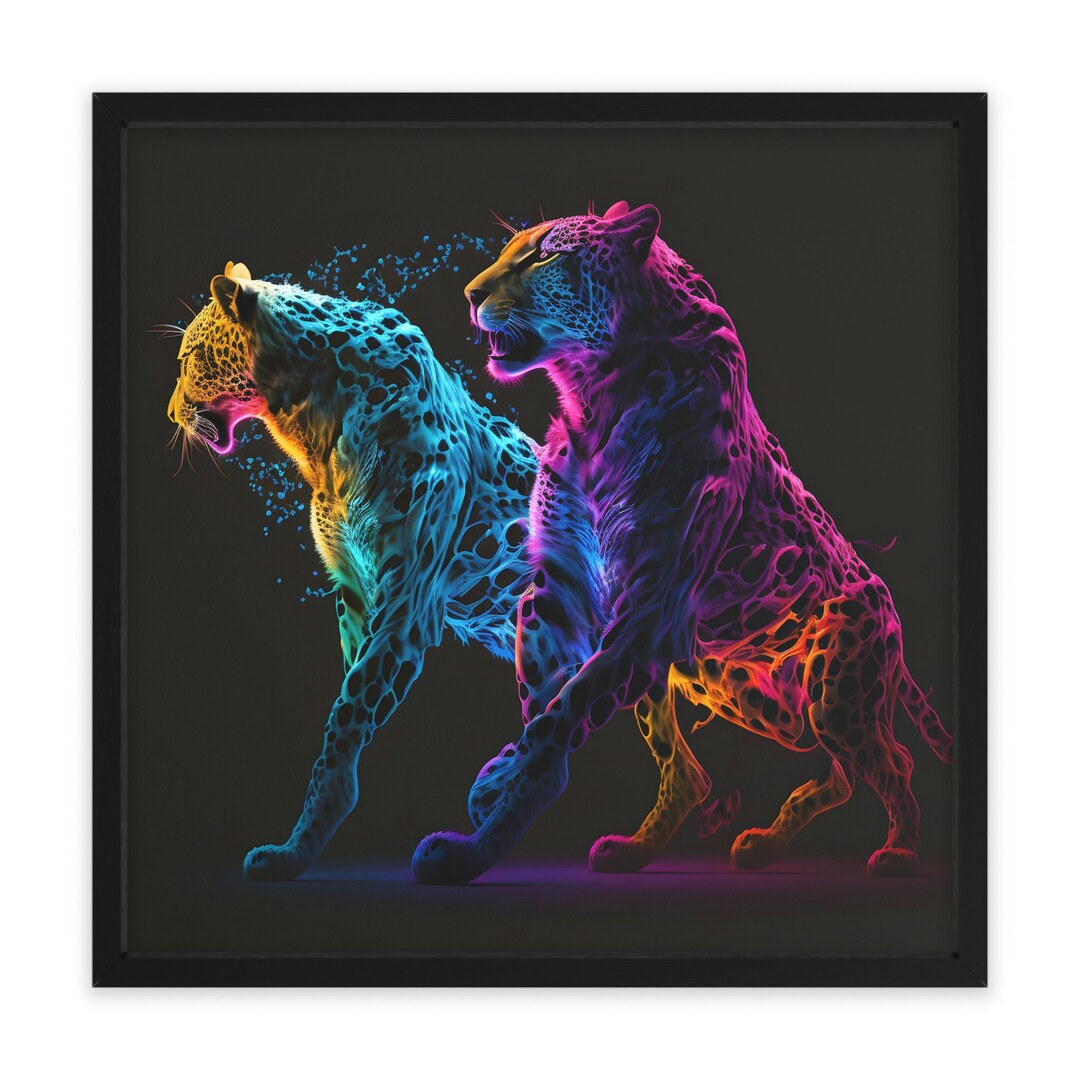 Framed Cheetah Poster - Etsy