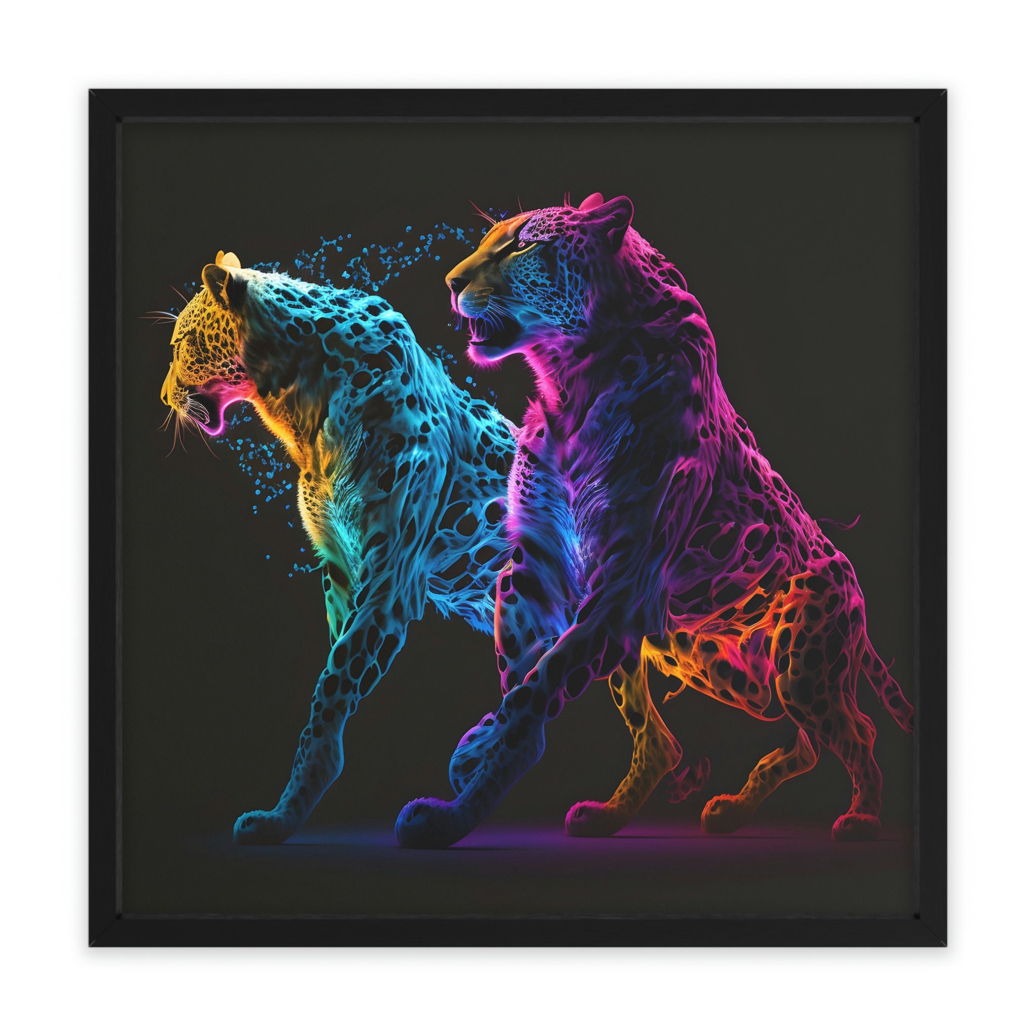 Framed Cheetah Poster - Etsy