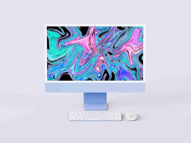 4K Wavy Abstract Desktop Wallpaper 3D Liquid Abstract - Etsy