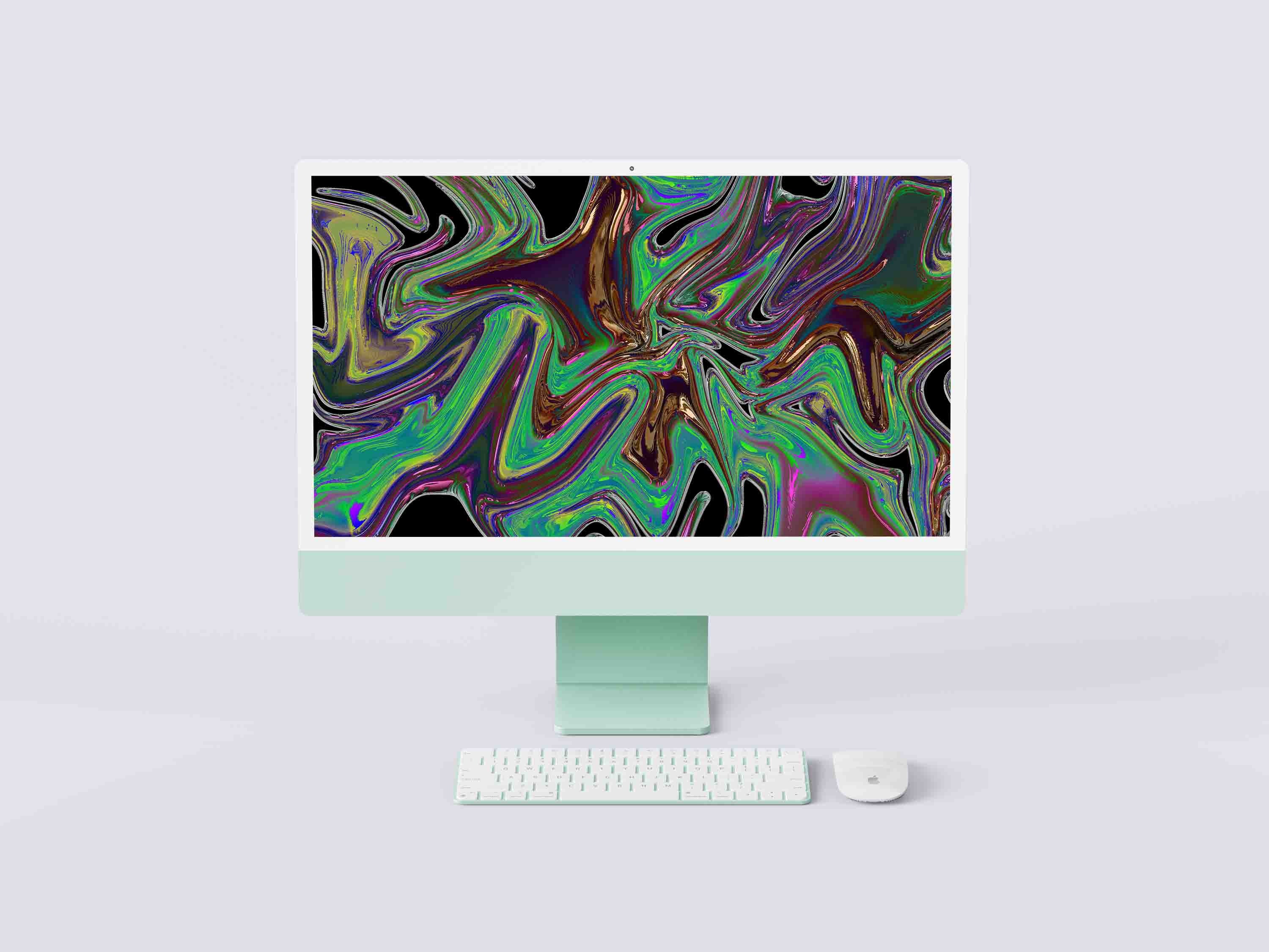 4K Wavy Abstract Desktop Wallpaper 3D Liquid Abstract - Etsy