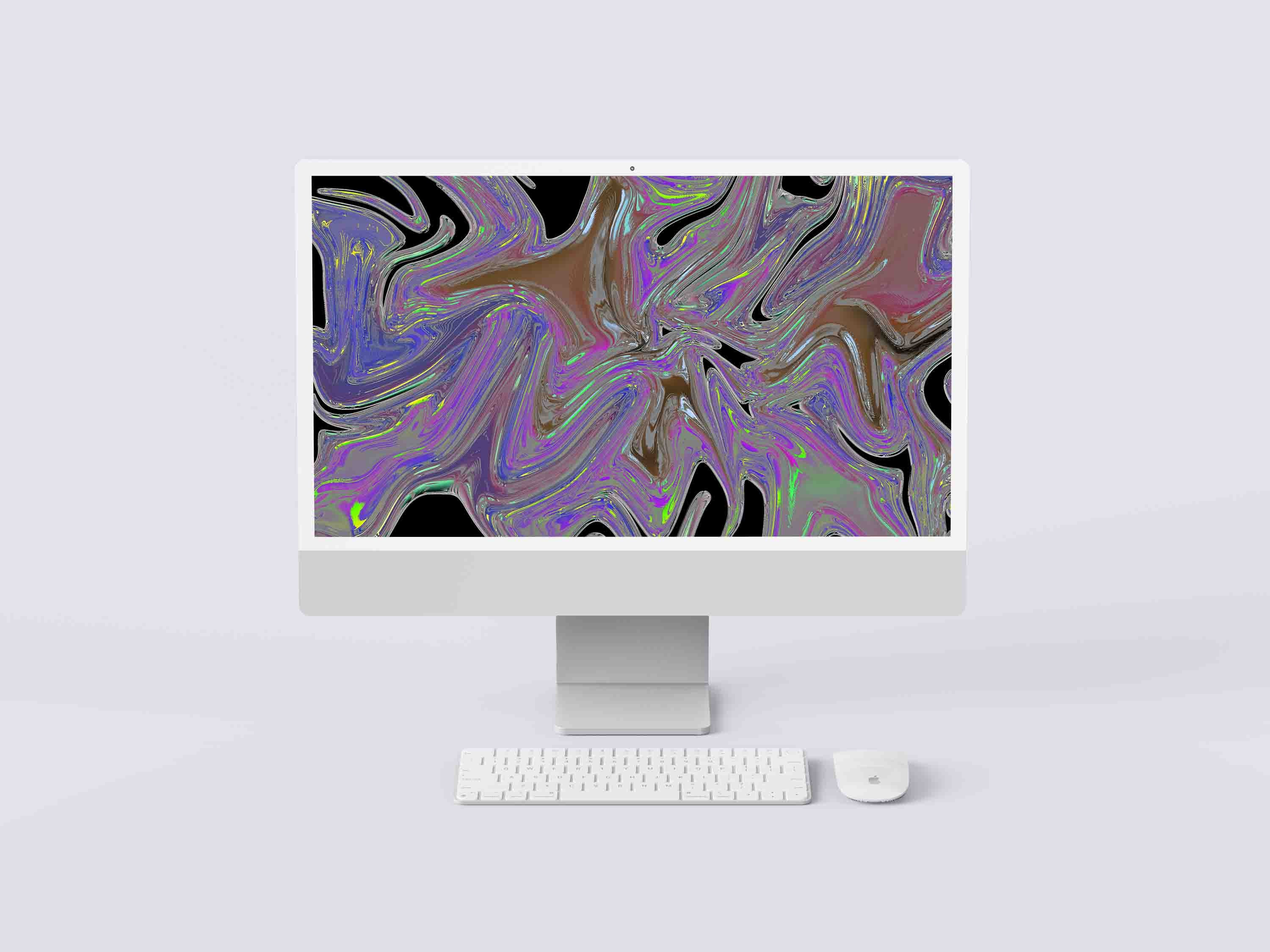 4K Wavy Abstract Desktop Wallpaper 3D Liquid Abstract - Etsy