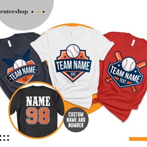 Custom Baseball Team Shirt, Baseball Numbers Shirt, Personalized ...