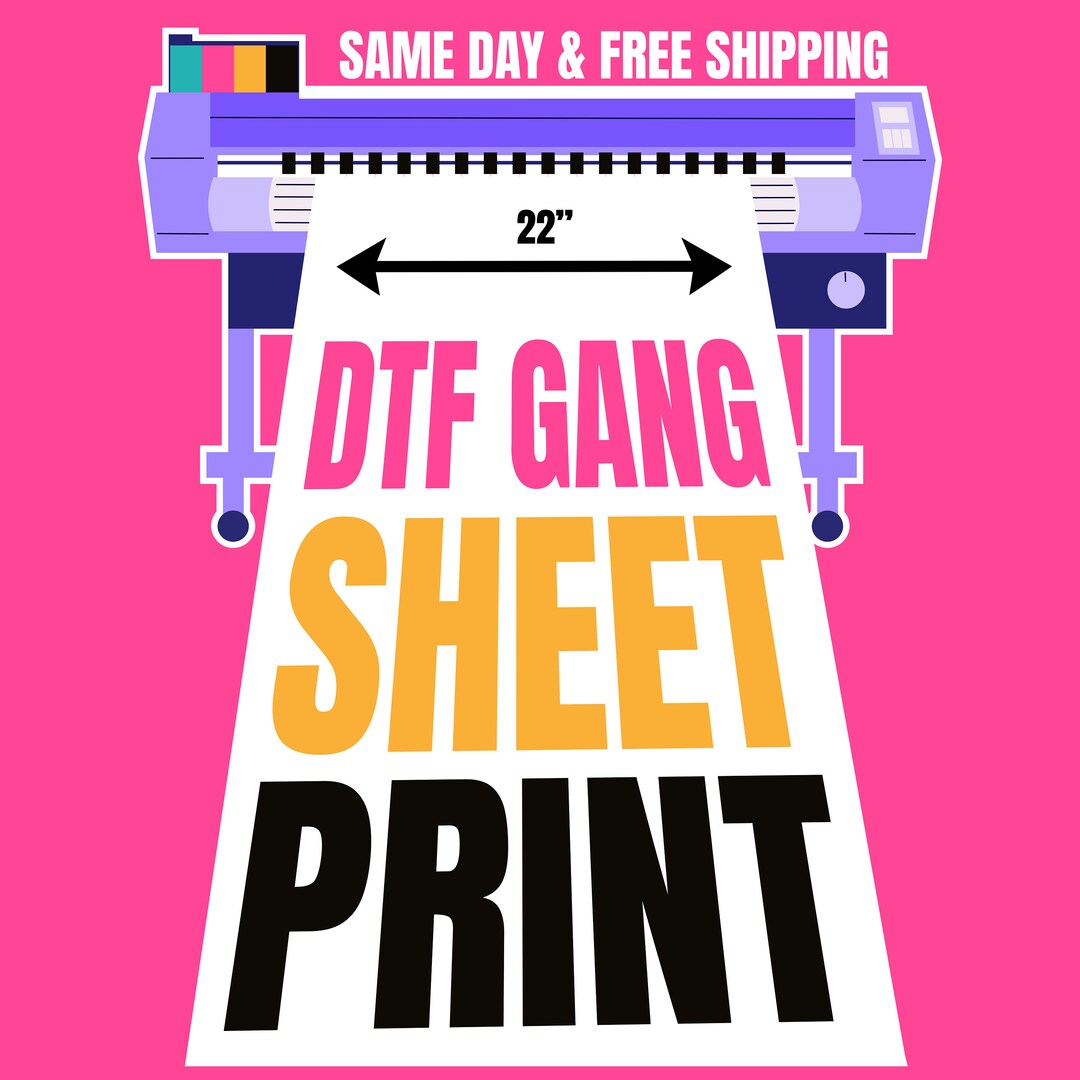 DTF Gang Sheet, Custom DTF Transfers, Wholesale Gang, Bulk DTF Sheets, Ready to Press, Direct to ...