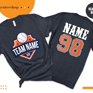 Custom Baseball Team Shirt, Baseball Numbers Shirt, Personalized ...