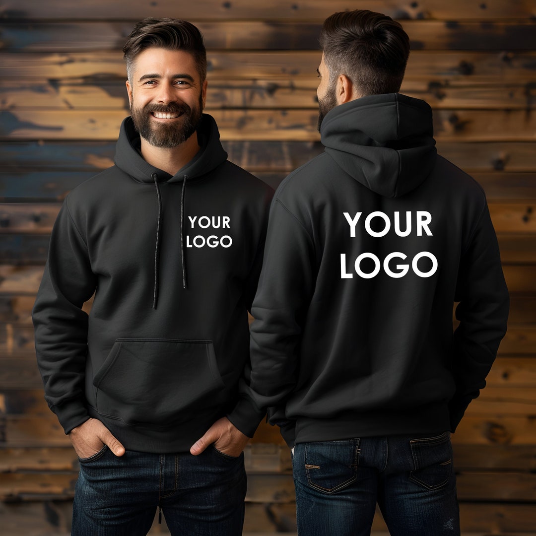 Custom Pocket & Backside Logo Hoodie / Sweatshirt / Shirt, Your ...