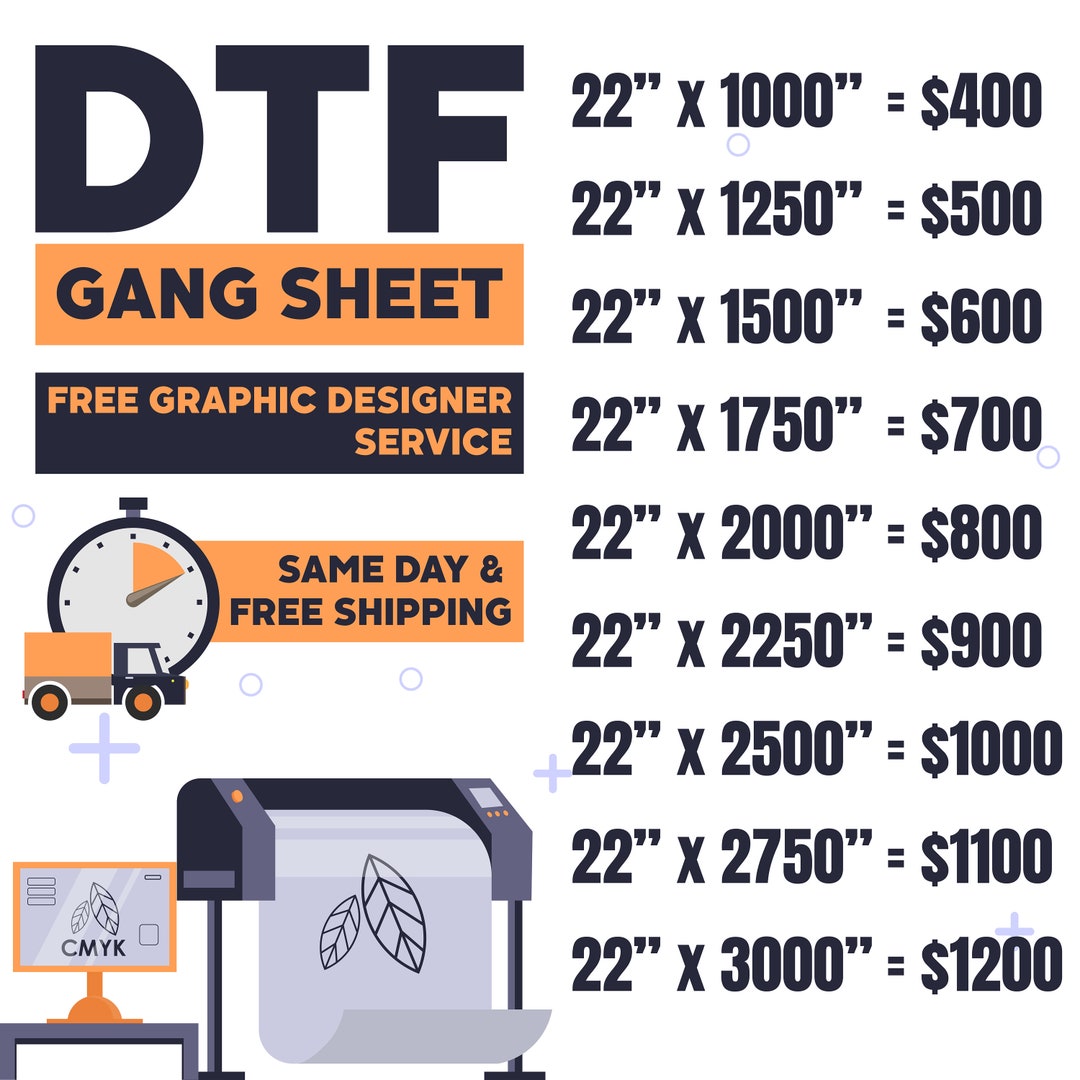 DTF Gang Sheet, Custom DTF Transfers, Bulk DTF, Bulk Dtf Sheets, Ready ...