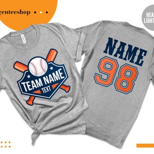 Custom Baseball Team Shirt, Baseball Numbers Shirt, Personalized ...