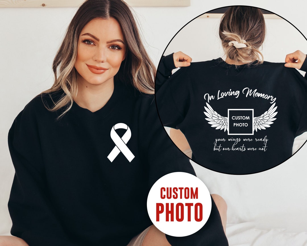 Personalized Memorial Photo Sweatshirt, Custom Funeral Photo Shirt ...